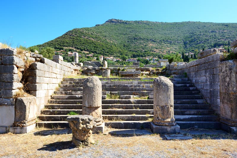 The Ruins in Ancient Messene (Messinia) Stock Photo - Image of ...