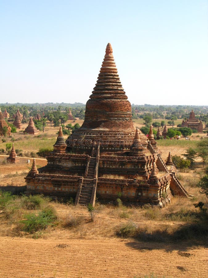 Ruins of the Ancient Pagoda, Bagan, Myanmar Stock Photo - Image of ...