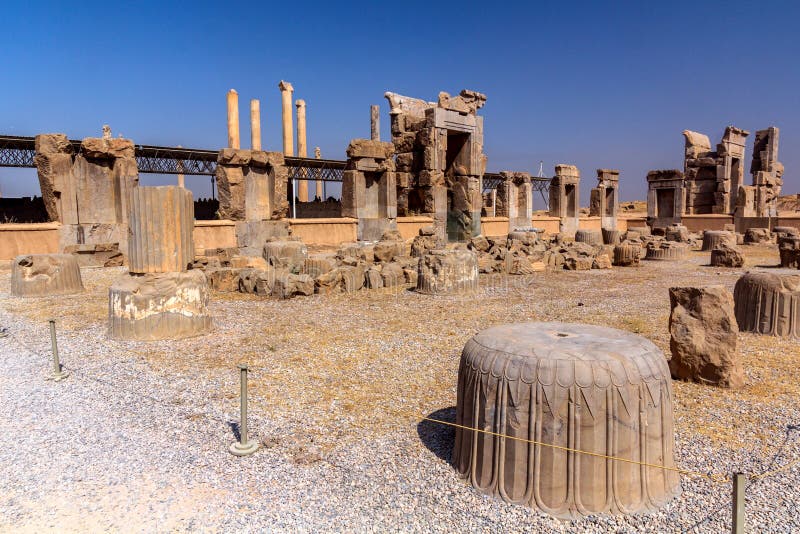 Ruins of Ancient Persepolis, Ir Stock Photo - Image of site ...
