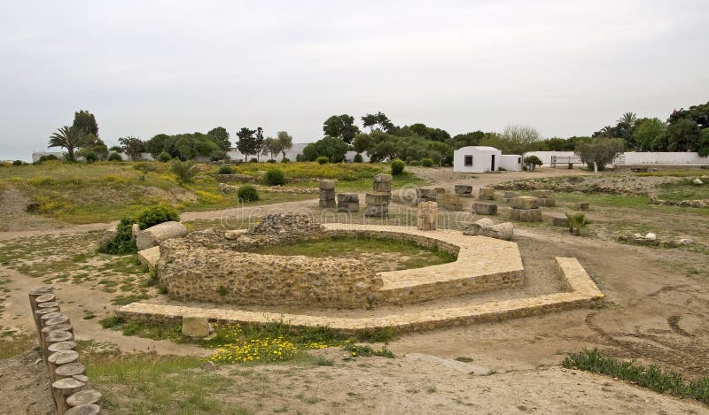 Ruins Ancient Port in Carthage Stock Image - Image of relaxation ...