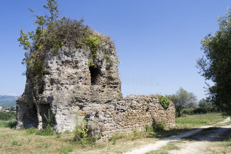 Ruins of ancient Praeneste stock image. Image of ruins - 20891995