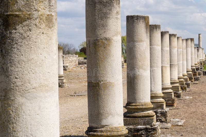 Ruins of an Ancient Roman Building with Columns Stock Photo - Image of ...