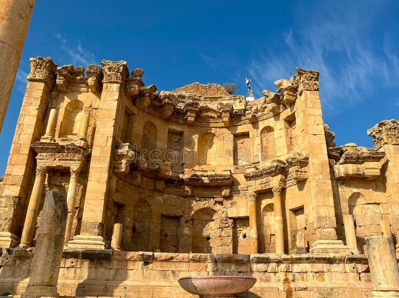 Ruins of the Ancient Roman City of Jerash, Jordan Stock Photo - Image ...