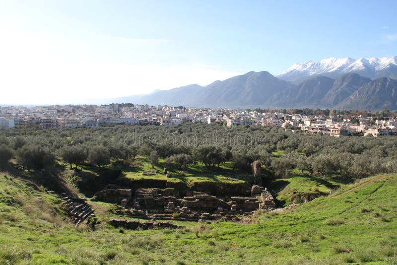 Ruins of Ancient Sparta stock image. Image of citadel - 107871923