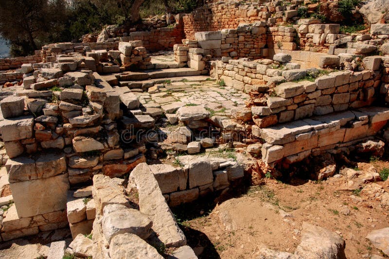 Ruins of an Ancient Stone Structure Stock Image - Image of building ...