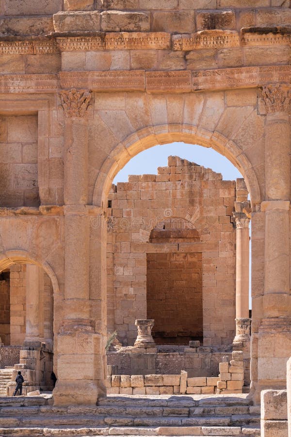 Sufetula Town, Modern Sbeitla, Tunisia Stock Photo - Image of ...