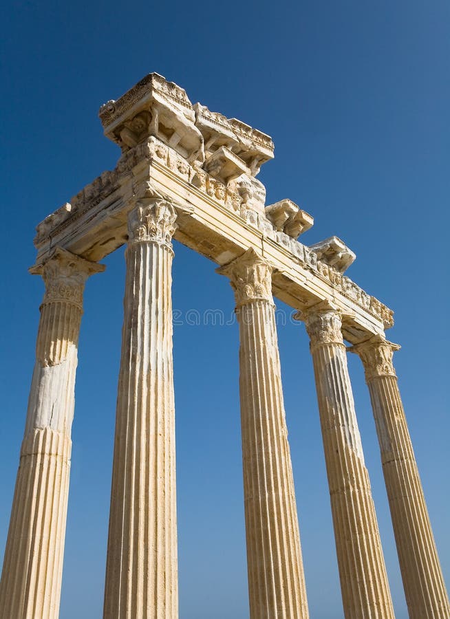 The Ruins of the Ancient Temple of Apollo in Side Stock Photo - Image ...