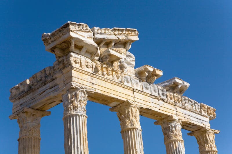 The Ruins of the Ancient Temple of Apollo in Side Stock Photo - Image ...