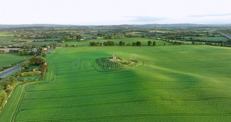 Ruins of an Ancient Temple in the Backdrop of Farm Fields in Ireland 5k ...