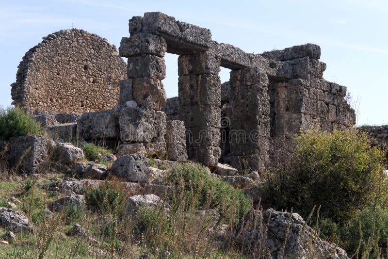 Ruins in Silyon stock photo. Image of marble, place, tourist - 29883948