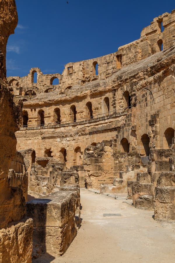 Ruins of the Ancient Thysdrus Town Stock Image - Image of famous ...