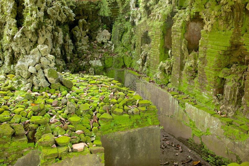 The Ruins of Ancient Water Pool Stock Image - Image of brick, bathroom ...