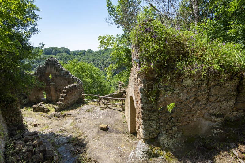 Ruins of Antica Monterano stock photo. Image of architecture - 289298718
