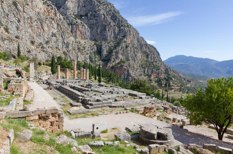 Temple in Delphi stock image. Image of classic, vacation - 1160209