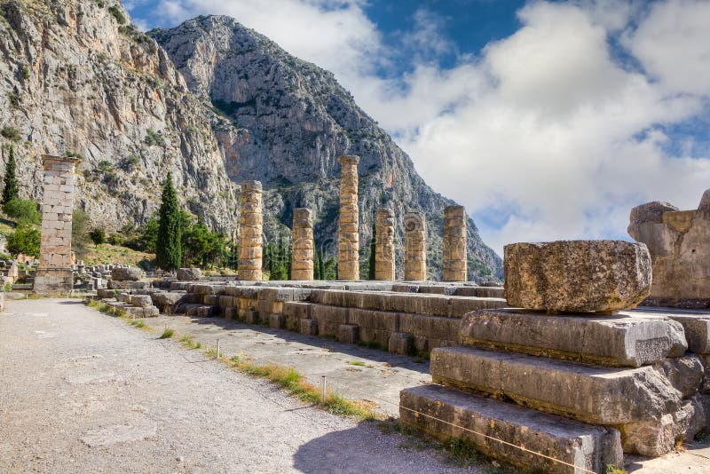Temple in Delphi stock image. Image of classic, vacation - 1160209