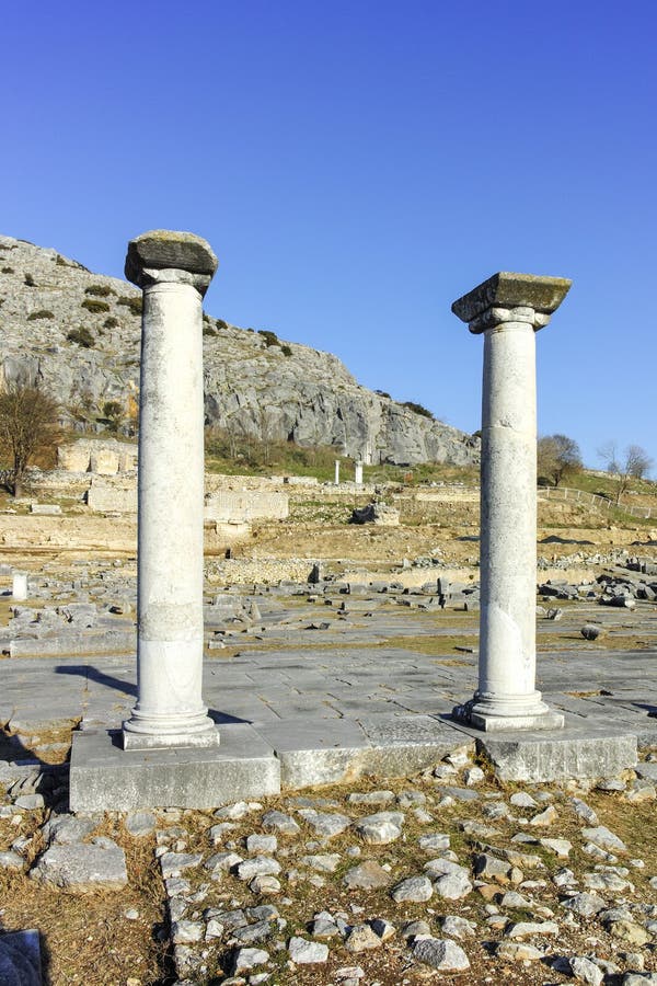 Ruins at Archaeological Area of Philippi, Greece Stock Photo - Image of ...