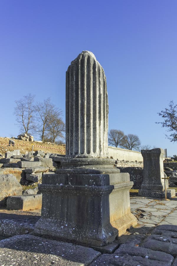 Ruins at Archaeological Area of Philippi, Greece Stock Photo - Image of ...
