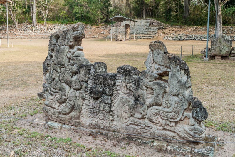 Ruins at the Archaeological Site Copan, Hondur Stock Image - Image of ...