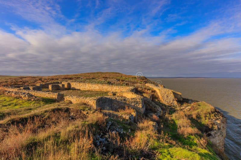 The Ruins of the Argamum Fortress Stock Photo - Image of getic, black ...