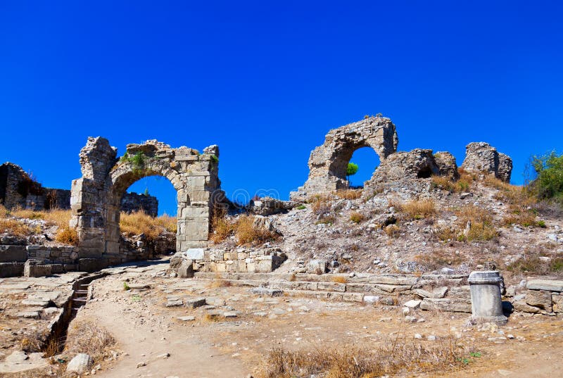 Aspendos Ruins, Turkey stock photo. Image of anatolian - 48602038
