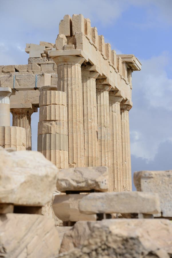 Ruins of Athens acropolis stock photo. Image of high - 51841960