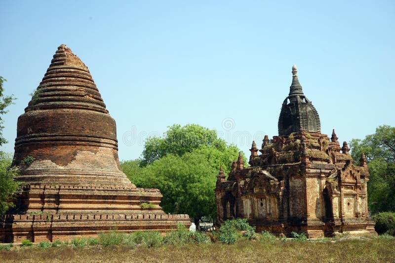 Ruins of Bagan- Burma (Myanmar) Stock Image - Image of buddhism, colour ...