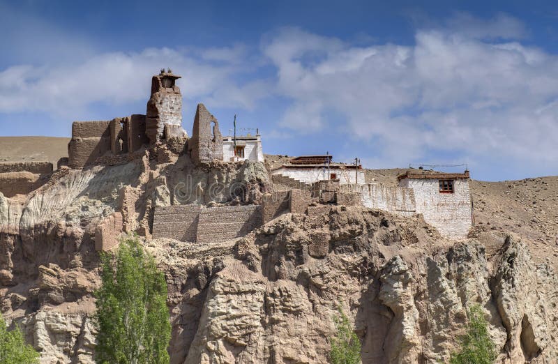 Ruins at Basgo Monastery stock photo. Image of culture - 46983728