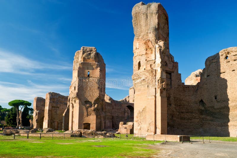 Old Swimming Pool( or Natatio ) in the Ruins of Ancient Roman Baths of ...