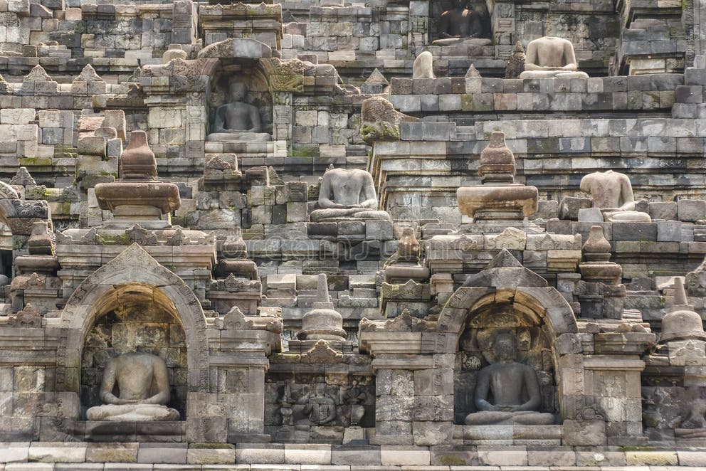 Ruins of the Borobudur Temple Complex, Java Island Stock Image - Image ...
