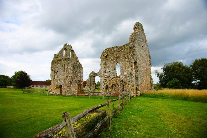Ruins of Boxgrove Priory stock image. Image of house - 85697535