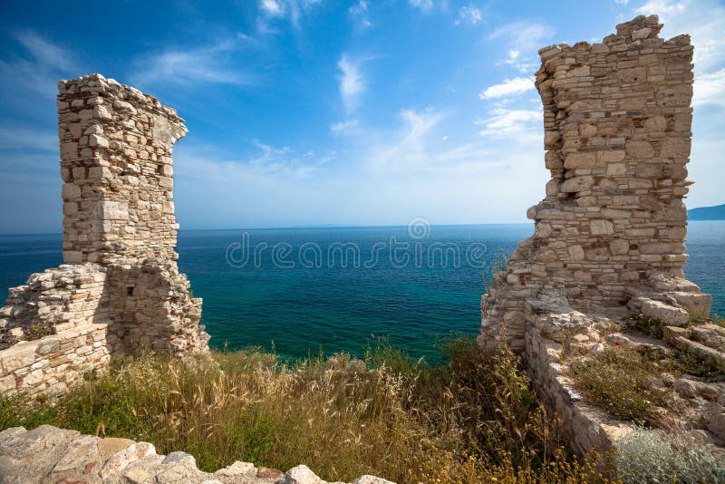 Ruins of brick gateway stock photo. Image of church, rocks - 87999730
