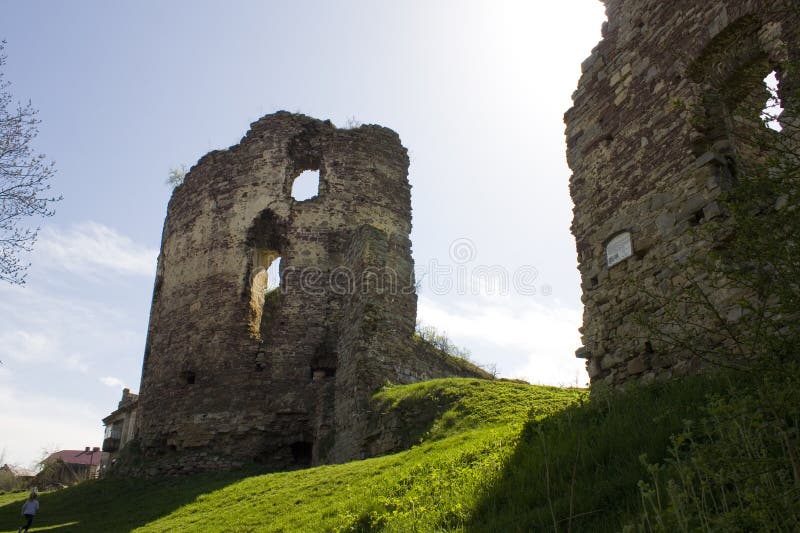 Ruins of the Buchach Castle in Buchach Stock Image - Image of landscape ...
