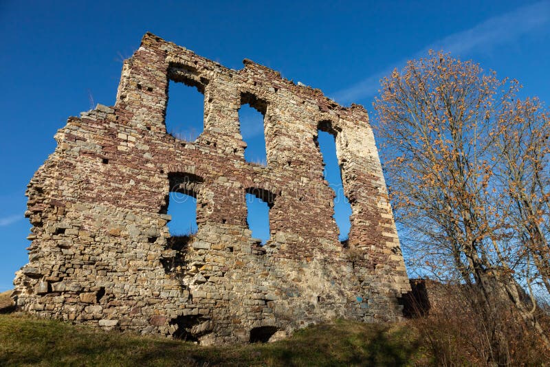 Ruins of the Buchach Castle in Buchach, Ukraine Stock Photo - Image of ...