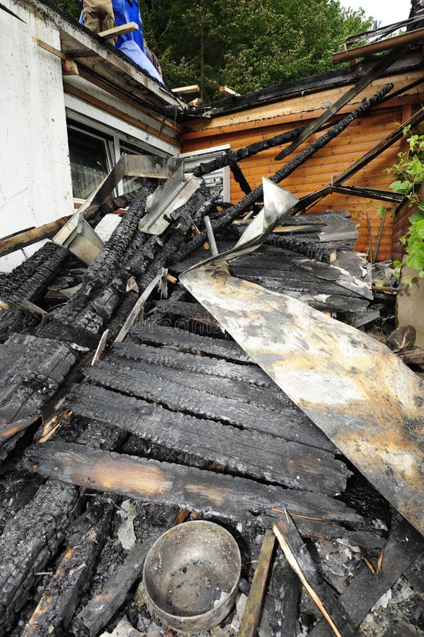 Ruins of a Burned Out House Stock Photo - Image of fuel, embers: 245410992