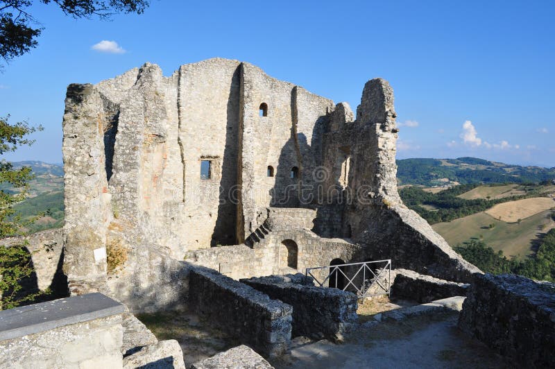 Ruins of Canossa stock photo. Image of fortress, reggiano - 17005402