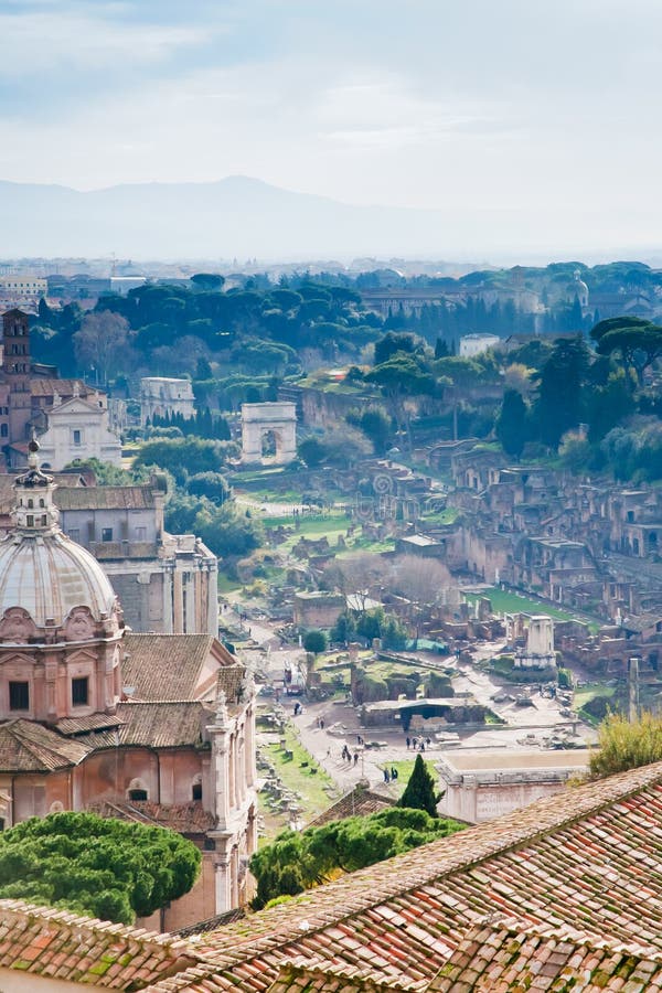 Ruins on Capitoline Hill in Rome Stock Image - Image of landmark ...