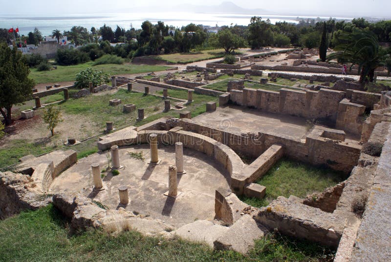 Ruins in Carthage stock image. Image of building, punic - 15612459