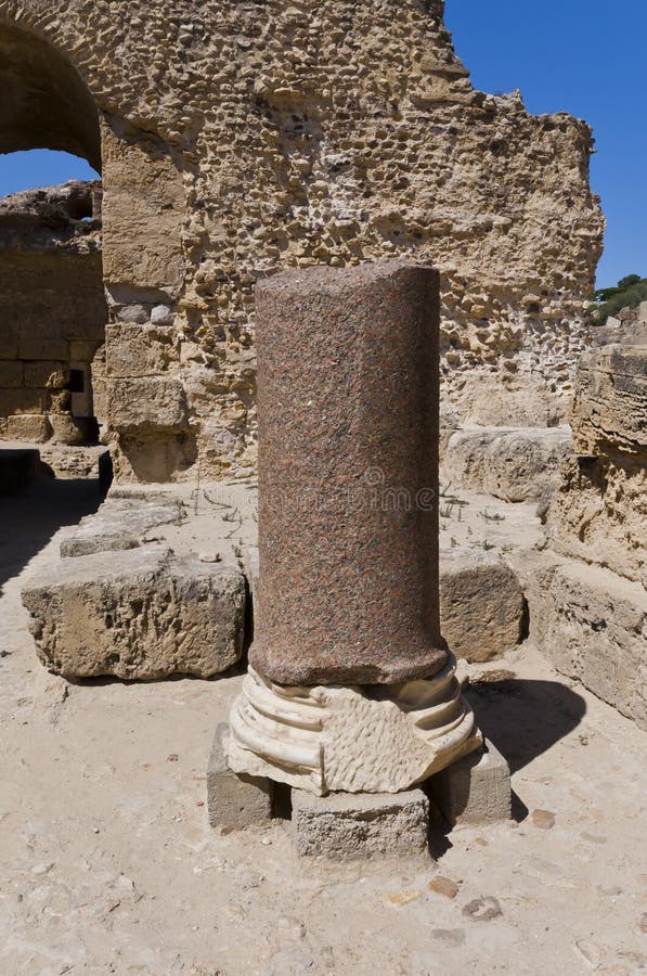 Ruins of Carthage stock image. Image of sand, building - 16435613