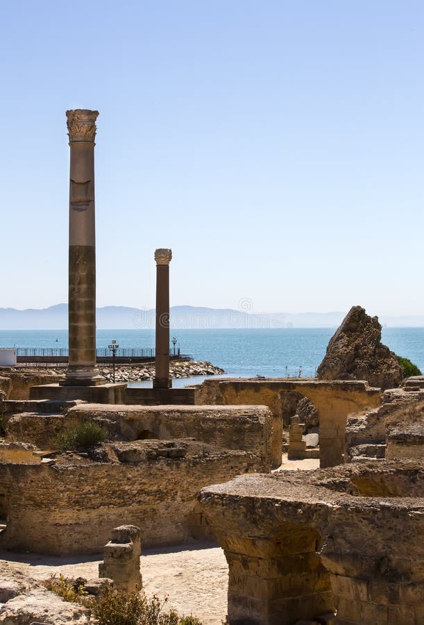 Ruins of Carthage stock image. Image of empire, place - 48380113