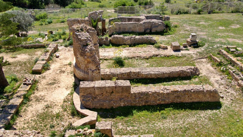 Ruins of Carthage in Tunisia Stock Photo - Image of phoenician, roman ...