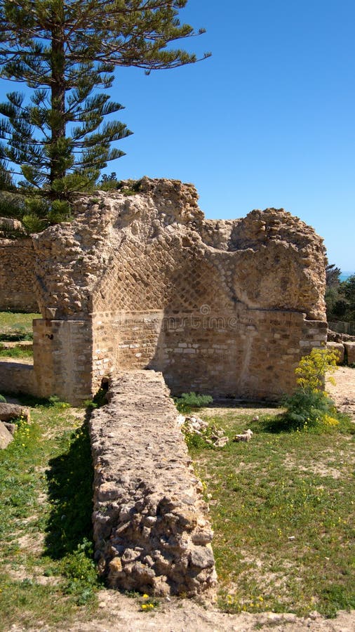 Ruins of Carthage in Tunisia Stock Image - Image of spring, phoenician ...