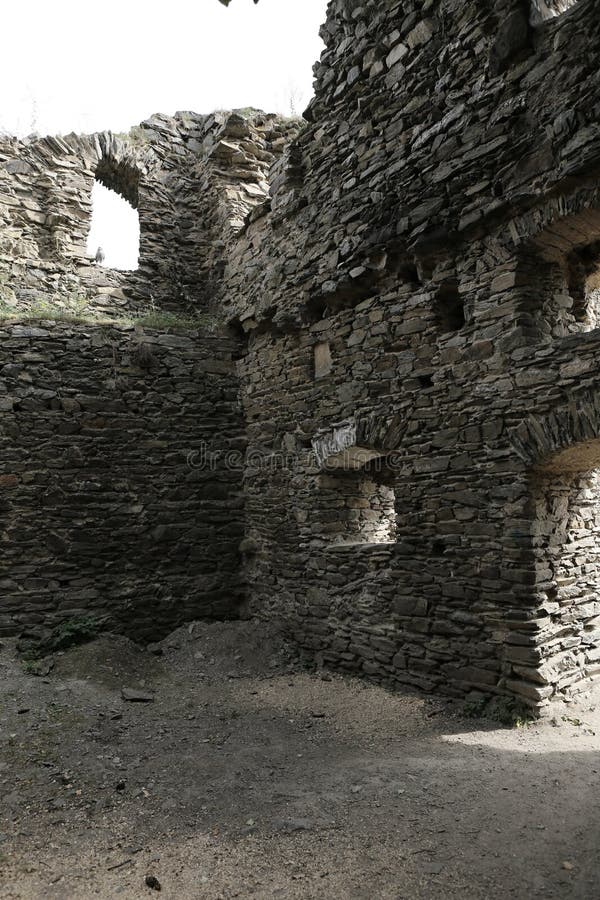Ruins of castle chamber stock image. Image of gravel - 78056475