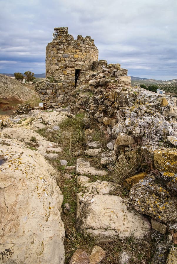 Ruins of the Castle at El Berueco, Andalusia, Spain Stock Image - Image ...