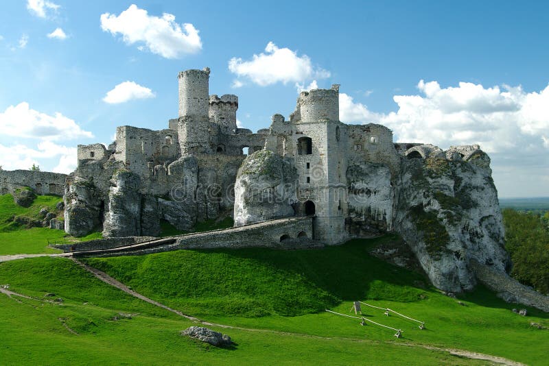 Ruins of a Castle in Europe Stock Image - Image of grass, detail: 30832697
