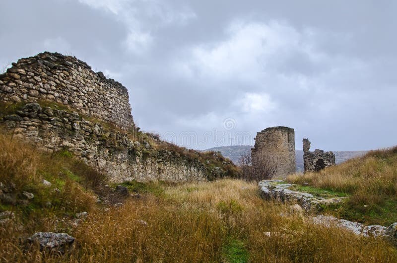 Destroyed castle stock image. Image of high, grass, fortress - 27197903