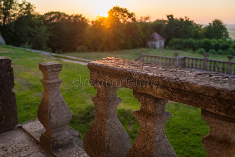 Ruins of the Castle. at Sunset Stock Photo - Image of sunset, ancient ...