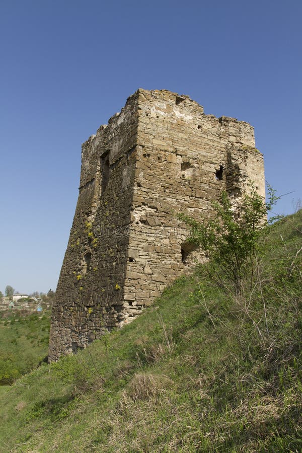 Ruins of the castle tower stock image. Image of building - 31034013