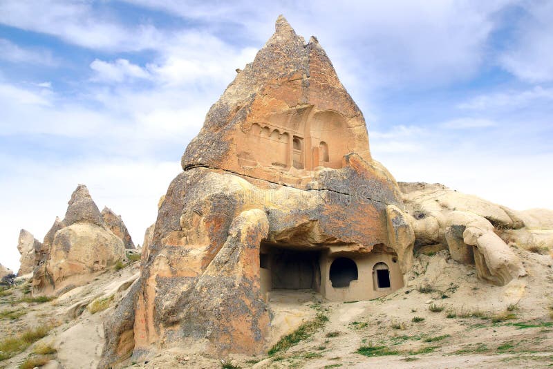 Ruins of the Cave Temple in Cappadocia, Turkey Stock Image - Image of ...