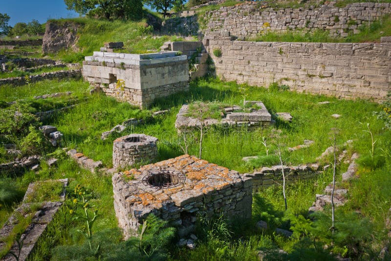 Ancient Ruins in Troy Turkey Stock Image - Image of landmark ...