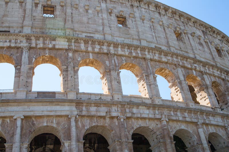 Ruins of Coliseum, Panoramic View Inside of Great Ancient Stadium ...